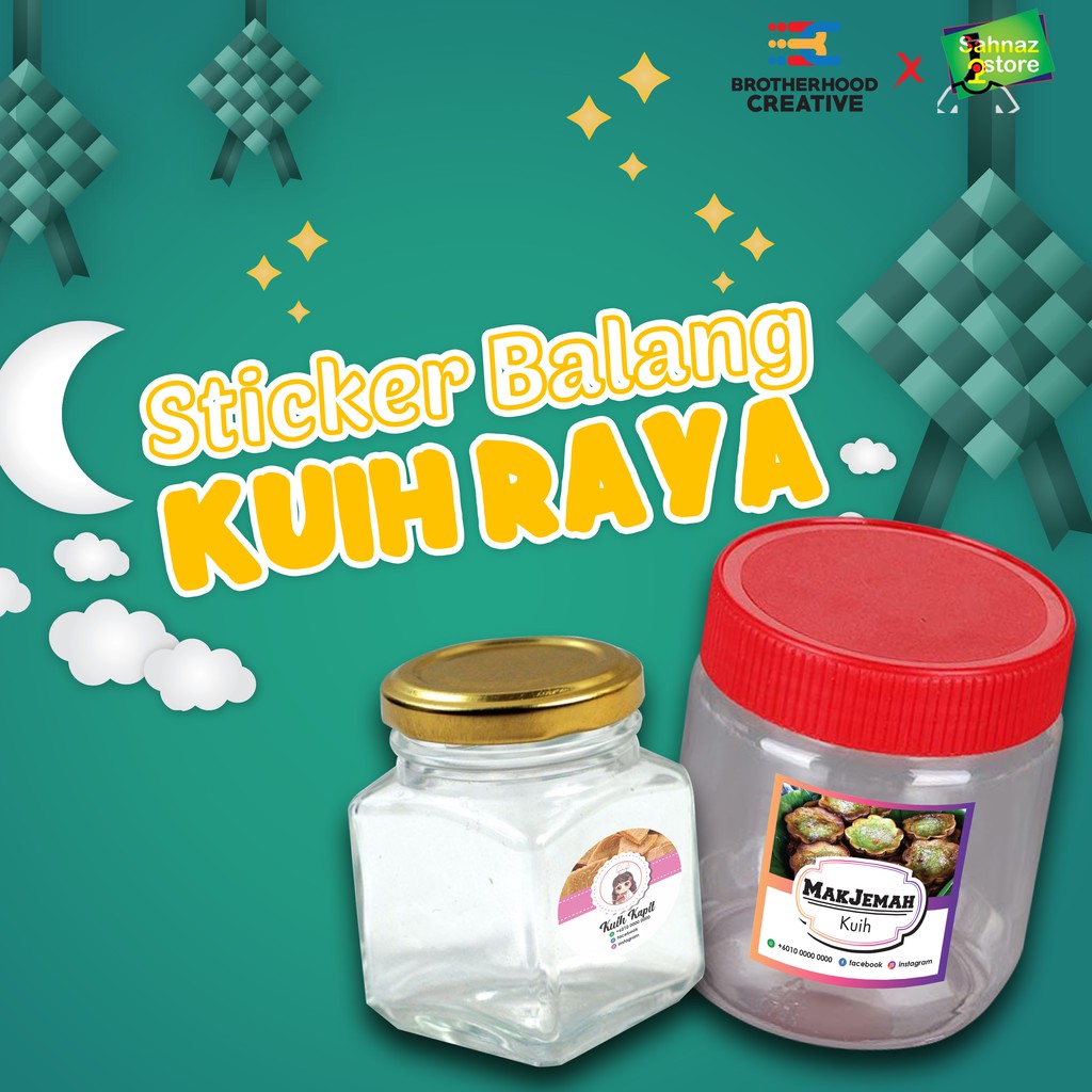 Sticker untuk balang kuih raya 2020 | Shopee Malaysia