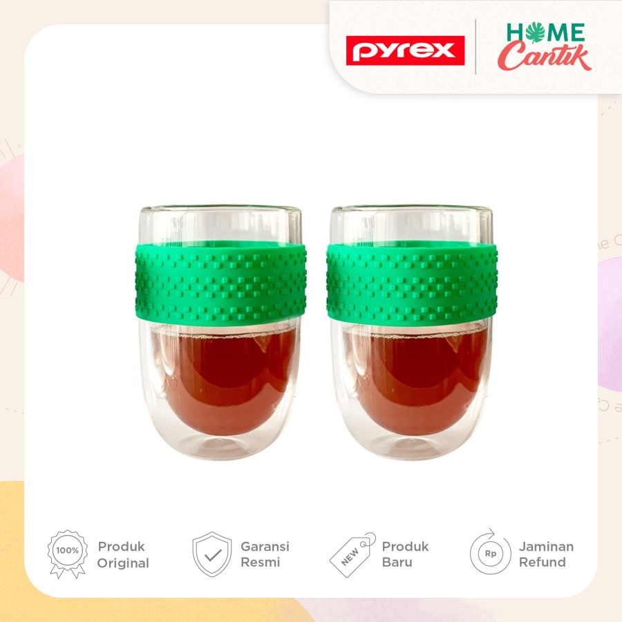 Pyrex Double Wall Glass 400ML | Shopee Malaysia