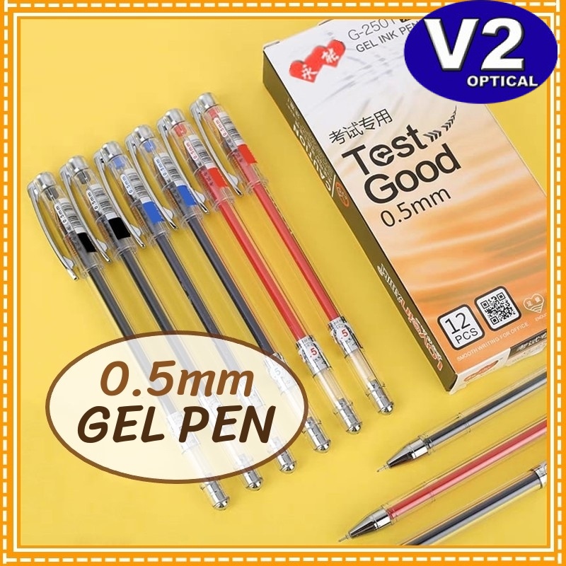 (12pcs/box) Gel Ink Pen 0.5mm Test Good For Exam Office Use Smooth ...