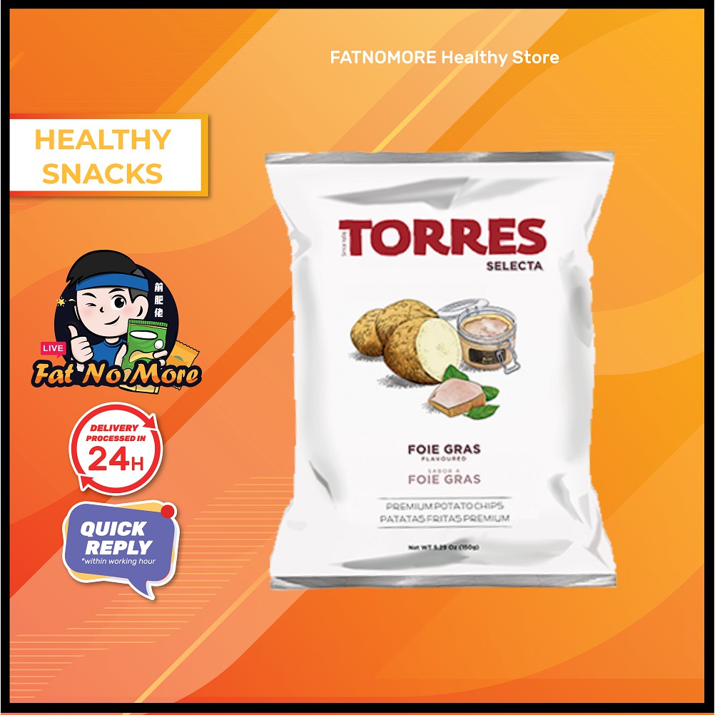 Torres Foie Gras flavoured Potato Chips 150g Spain Healthy Snack ...