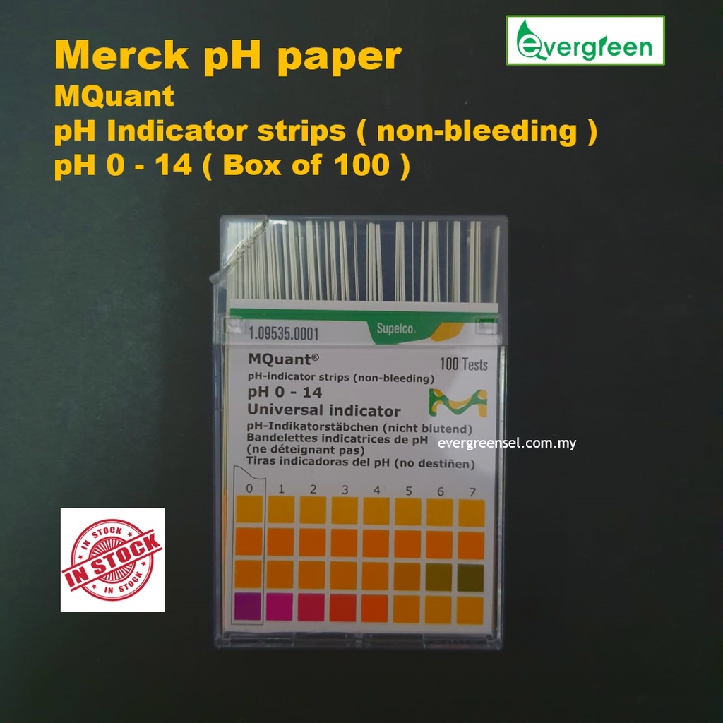 ( LOCAL READY STOCK ) Merck pH Paper, ( 0 - 14 pH Indicator Strips ...