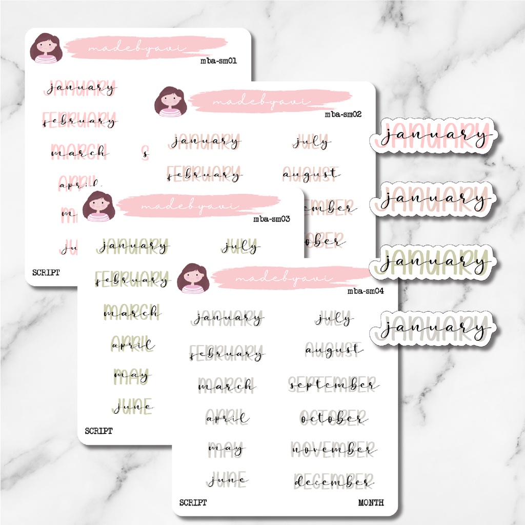 MBA-SM MONTH / OTHER STICKER / PLANNER STICKER | Shopee Malaysia