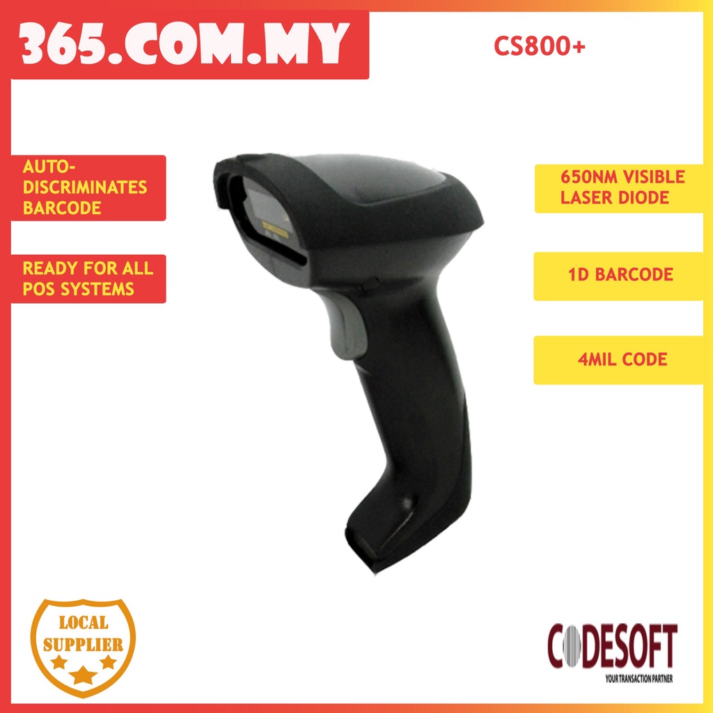 Code Soft CS-800 Plus Laser Scanner - USB | Shopee Malaysia