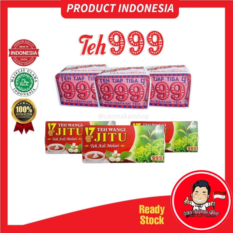 Cap 999 Teh Jitu Melati Isi 25 Celup Sebuk Product Indonesia 🇮🇩 ...