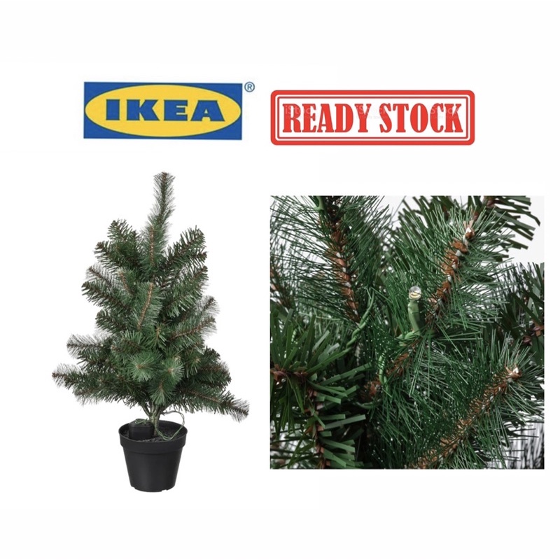 IKEA VINTER Christmas Artificial potted plant with LED, battery ...