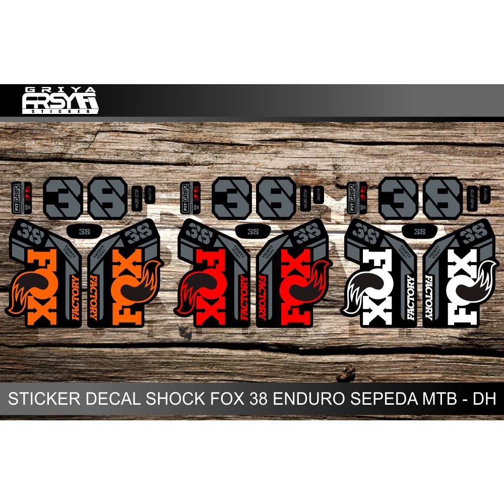 2021 Fox 38 ENDURO Fork Sticker bicycle Decal for MTB Mountain | Shopee ...