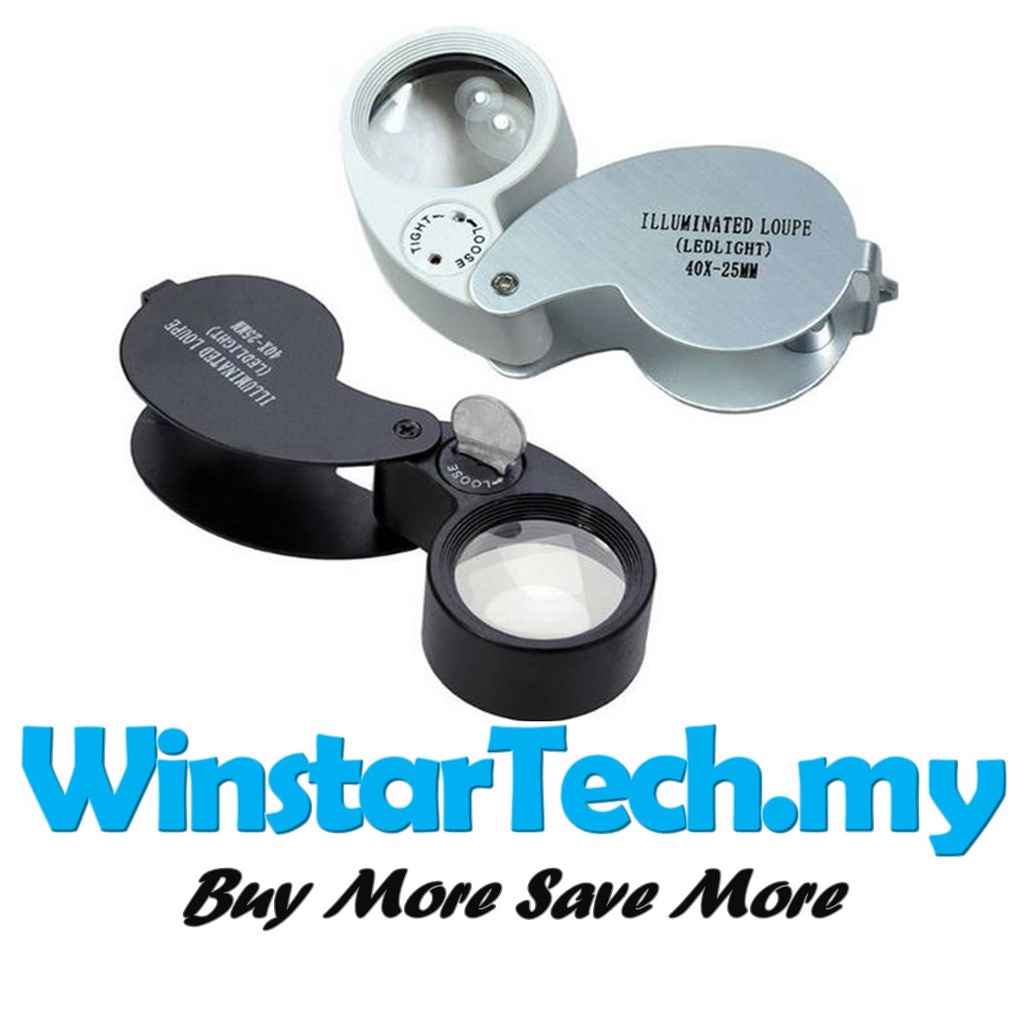 Magnifier 40X 25mm Glass Portable Zoom Loop Magnifying Glass Jeweler ...