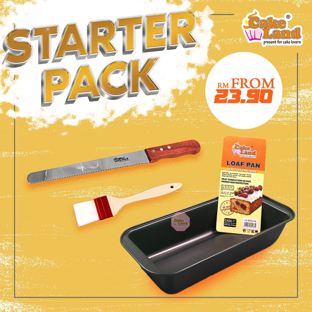 CAKE LAND Starter Pack Loaf Pan (6.5"/9") | Shopee Malaysia
