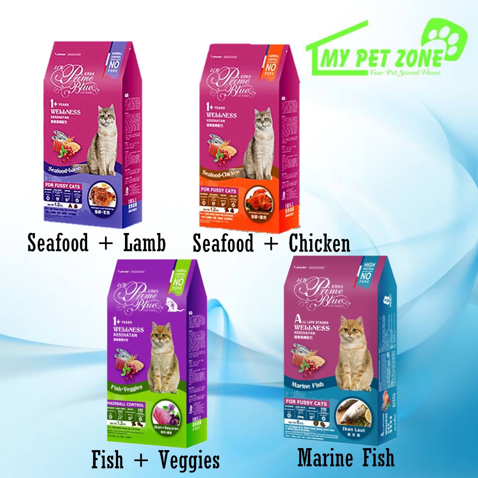 LCB Prime Blue (Cat Food) Seafood Chicken Lamb Marine Fish Vege 6KG ...