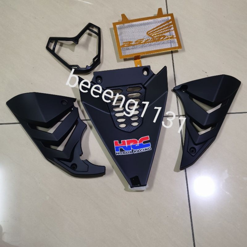 🔥RS150 V1/V2 set Package 4 in 1🔥SIDE ENGINE COVER Black +Engine cover ...