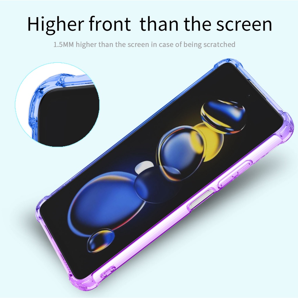 Xiaomi Poco C40 Poco M4 5G Rainbow Shockproof Case Cover Back TPU ...
