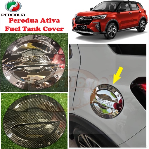 Perodua Ativa 2021 Fuel Cap Cover / Fuel Tank Cover Chrome/Carbon ...