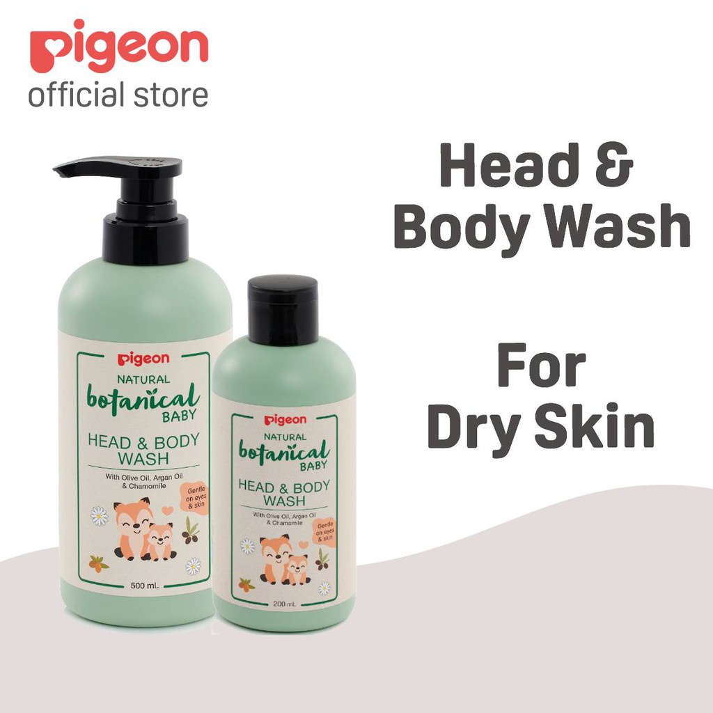 Pigeon Natural Botanical Series Baby Head and Body Wash (200ml/500ml ...
