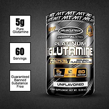 MUSCLETECH PLATINUM 100% GLUTAMINE 60 SERVING, MUSCLE RECOVERY, MUSCLE ...