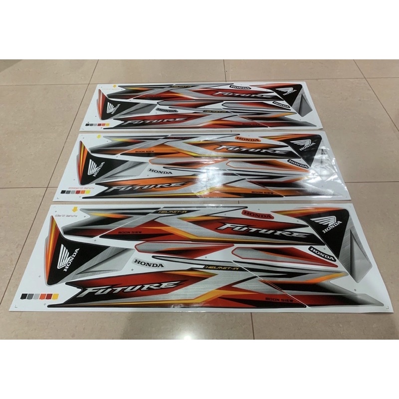 stiker sticker body stripe cover set (2) honda future125 future 125 ...