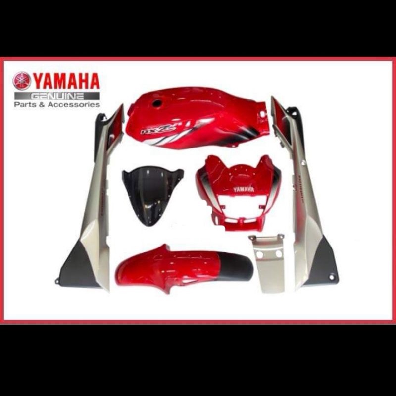 Body Cover Set + Stripe Original HLY YAMAHA RXZ CATALYZER (MERAH GREY ...