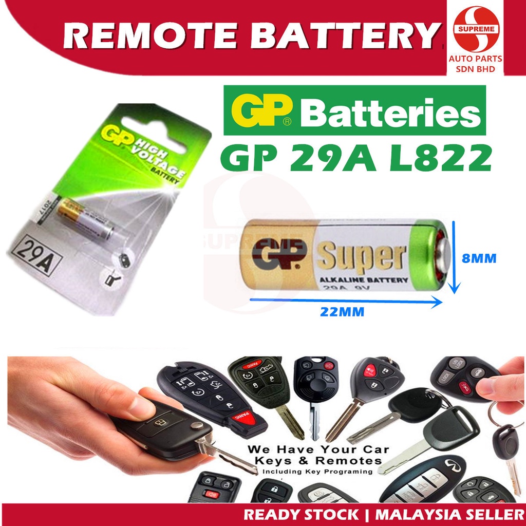 Alarm Remote Control Calculator Auto Gate Home Car 29A MN29 L822 9V Alkaline Batteries -Bateri ...
