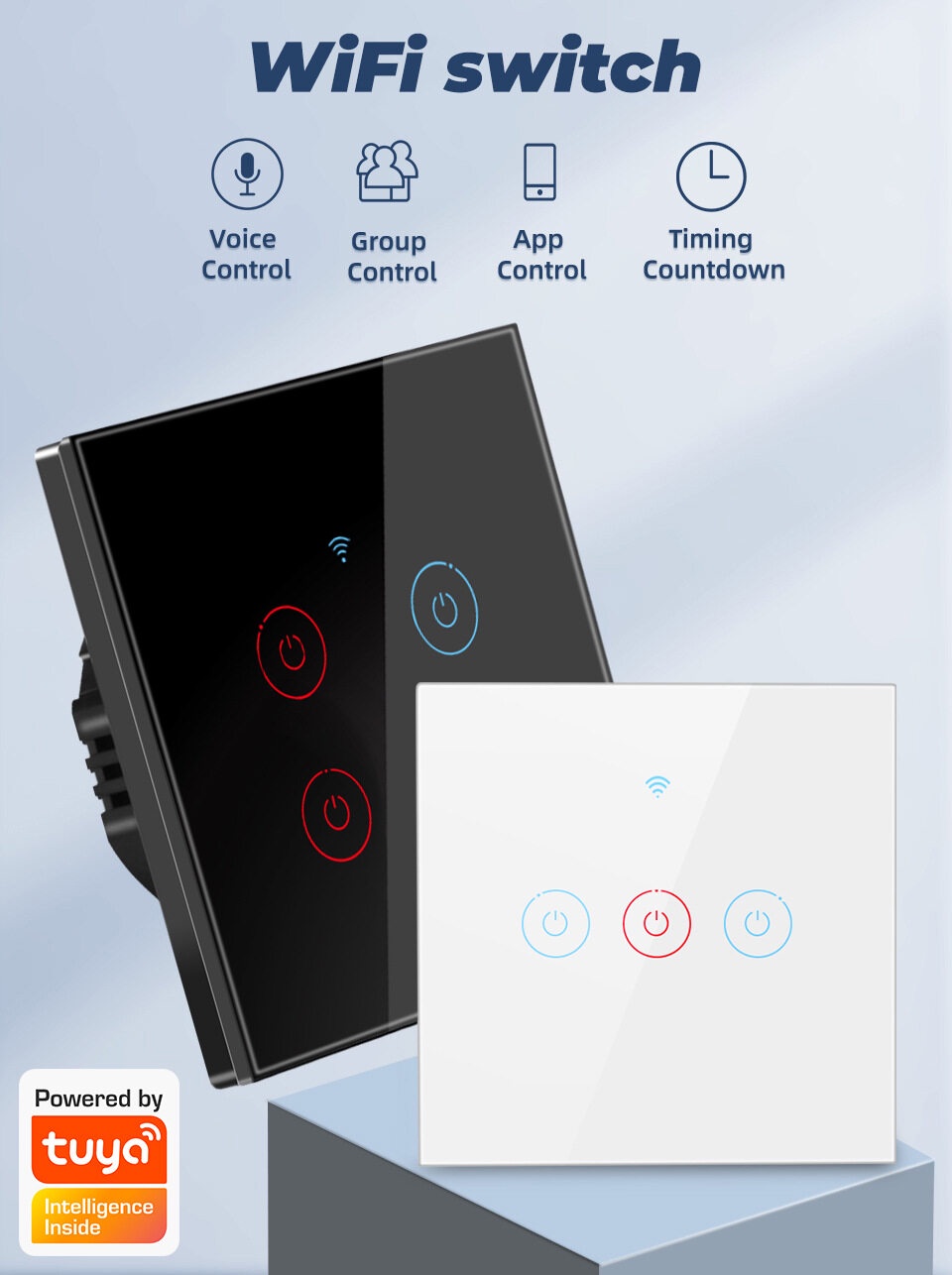 Tuya Smart Life WiFi Smart Touch Wall Switch No Neutral Wire Have ...