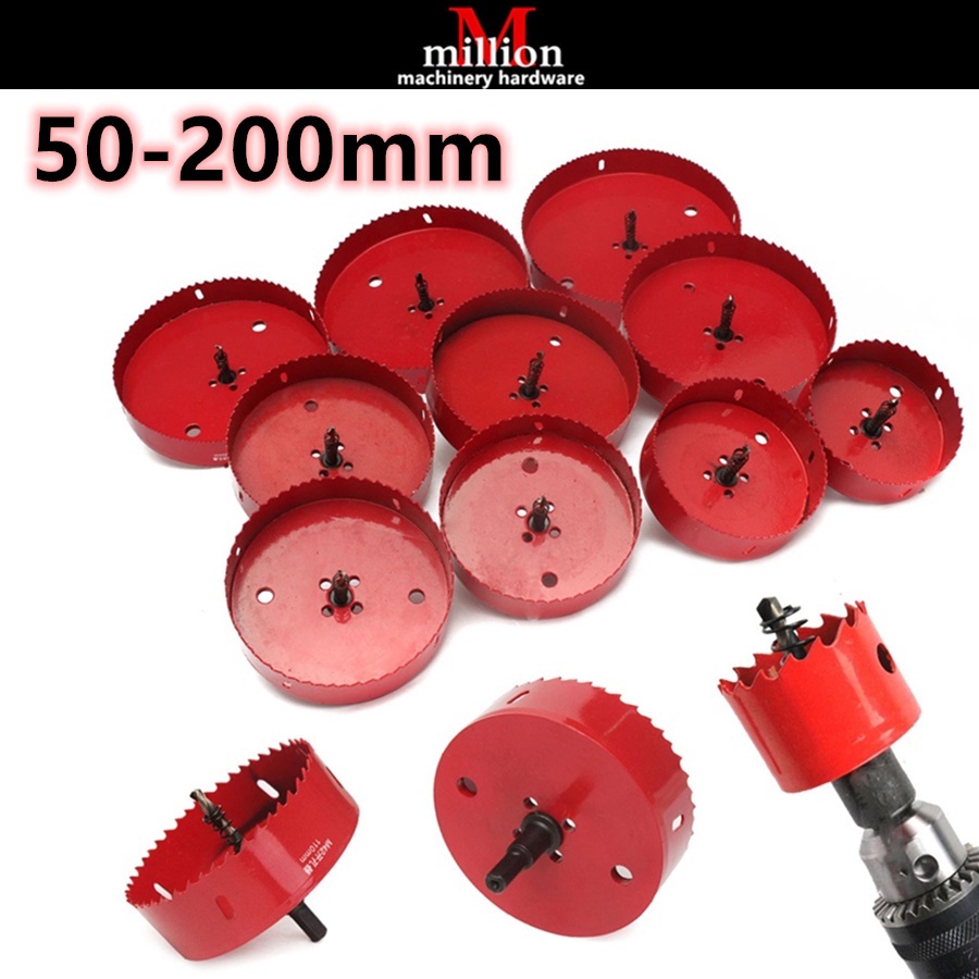 M42 110-200mm Bi-Metal Drilling Hole Saw Drill Bit Cutter for Aluminum ...