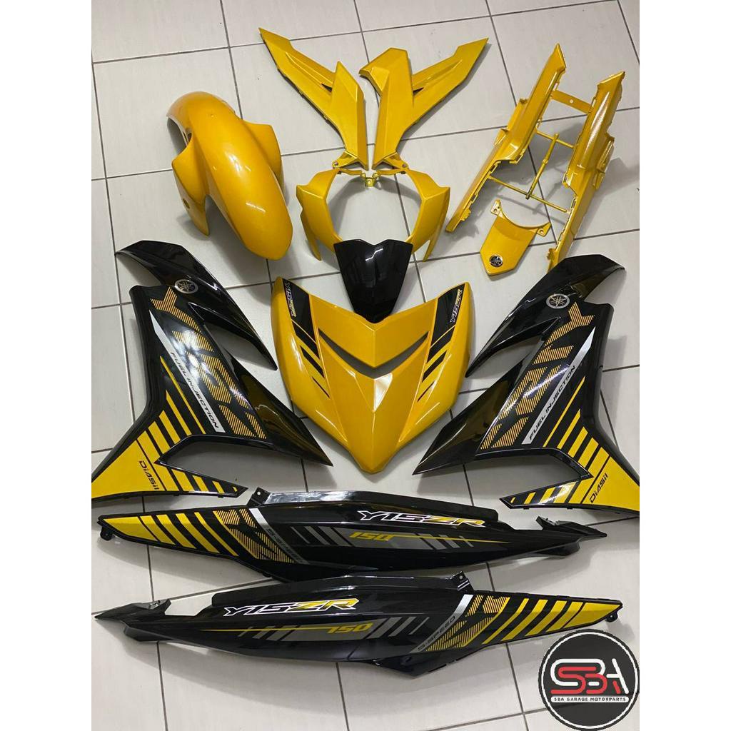 COVER SET Y15ZR V1 V2 KUNING HITAM YELLOW BLACK 1ST EDITION 2015 ...