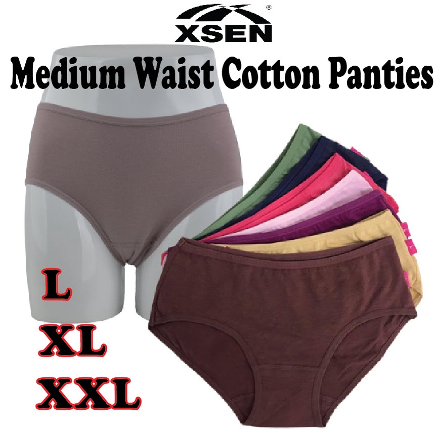 SELUAR DALAM SAIZ BESAR XSEN WOMEN COTTON PANTIES BREATHABLE UNDERWEAR (L - 2XL) | Shopee Malaysia