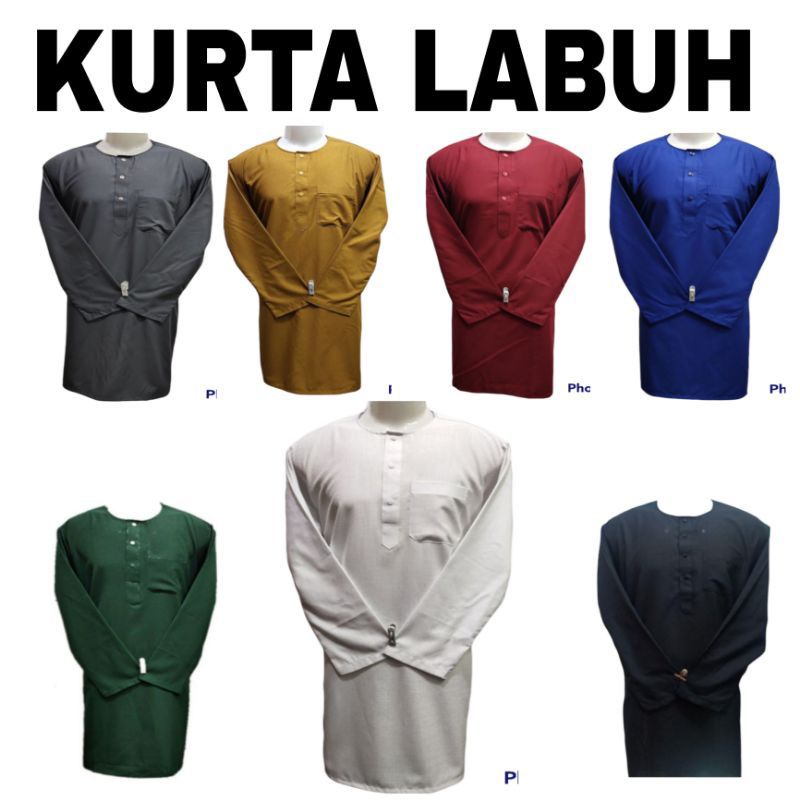 Kurta Labuh Sufi /Haji/Karkon Kain Osaka Cotton Lehar bulat | Shopee ...