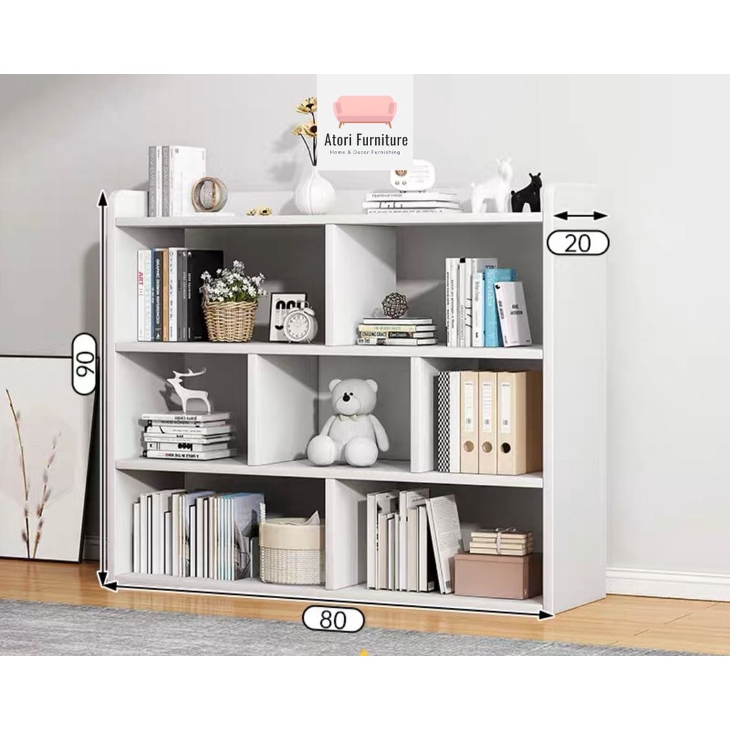 Atori Bookshelf Display Shelf Minimalist Multifunction Shelf | Shopee ...