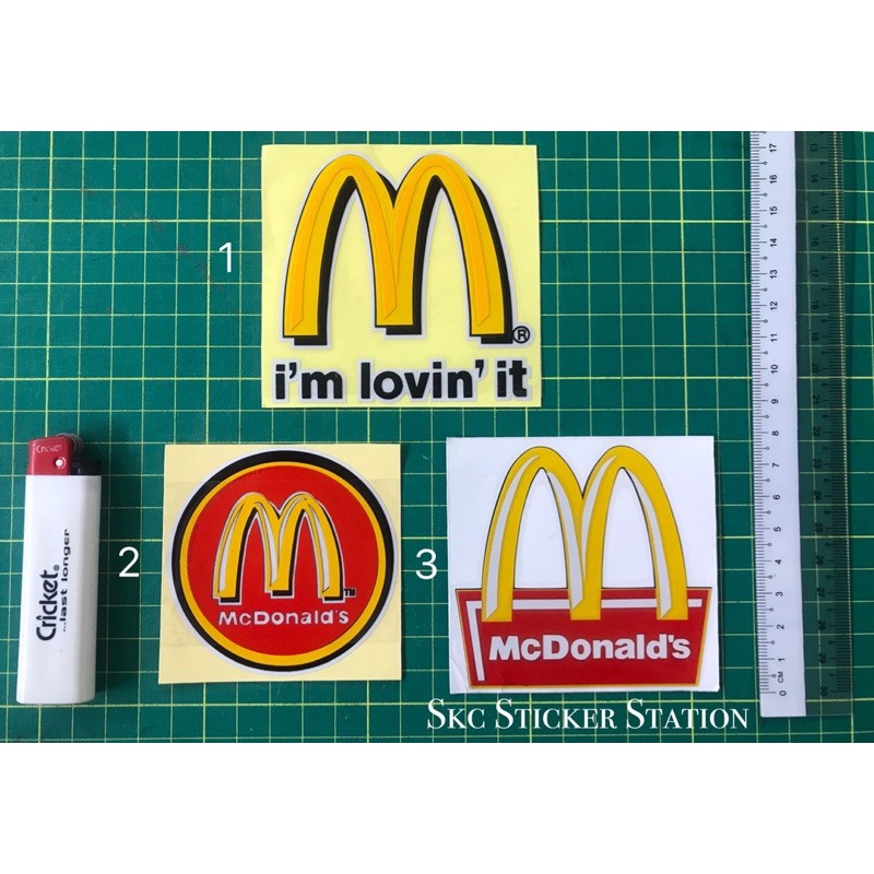 MCD McDonalds Design Sticker Cutting Overlapping Reflective #mcd # ...