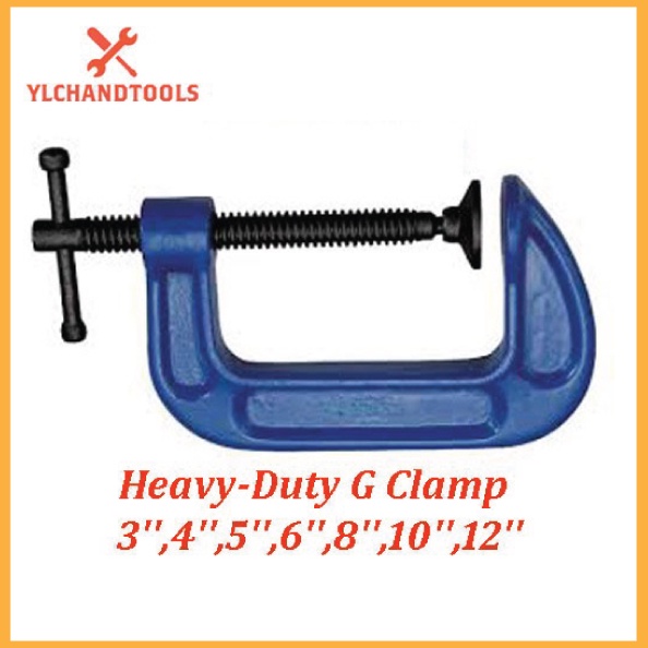 HEAVY-DUTY BLUE G-CLAMP Pengapit G (Tugas Berat) – Warna Biru -8'',10 ...