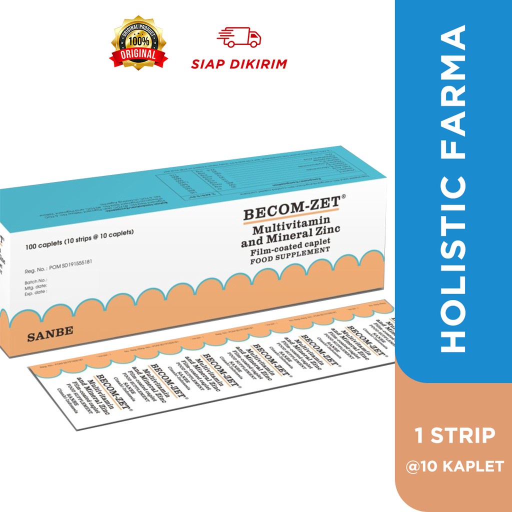 Becomzet Becom-zet Caplet | Multivitamin Supplement (1 Strip @10 ...