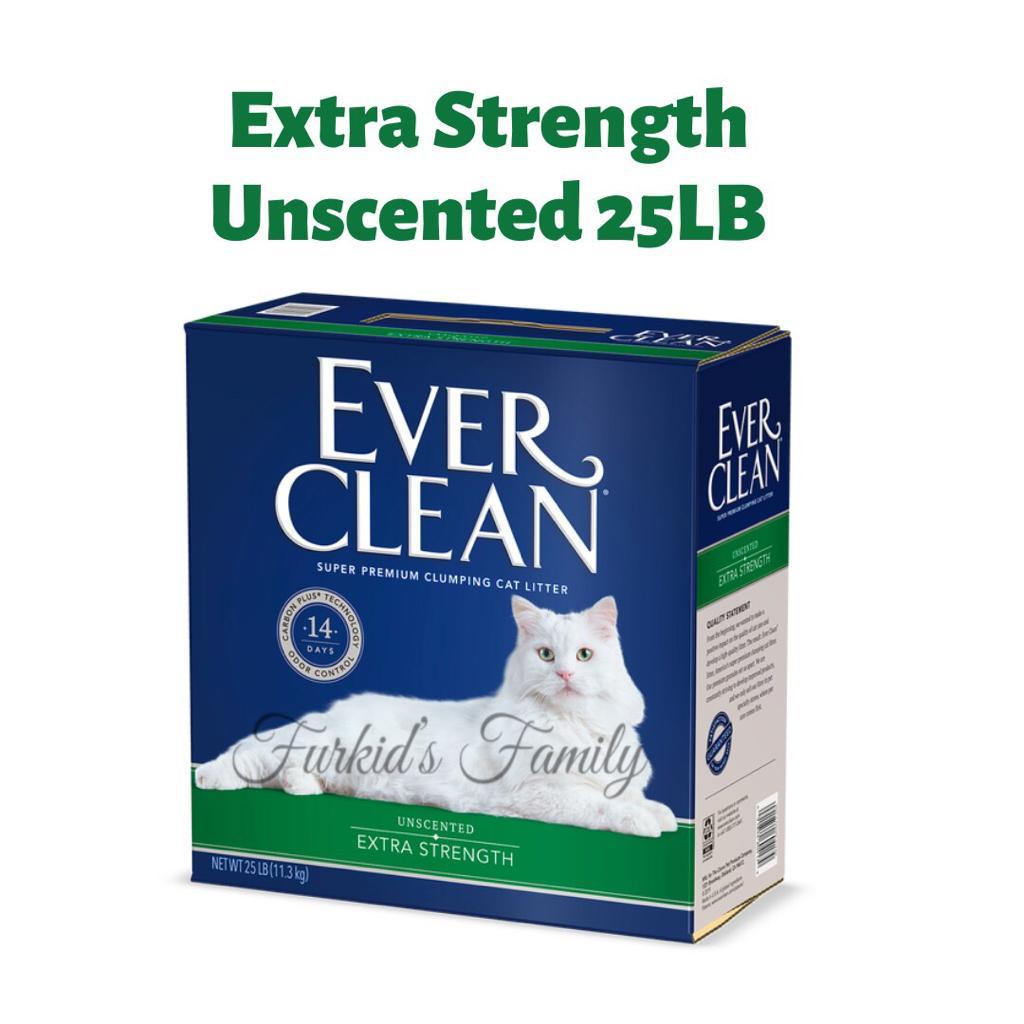 Ever Clean Super Premium Clumping Cat Litter 25lb(Multiple Cat/Extra Strength/Lightly Scented ...