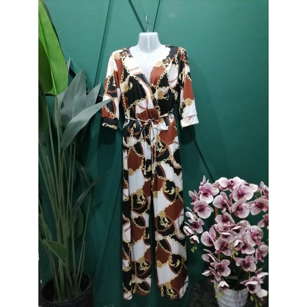 jumpsuit corak rantai | Shopee Malaysia