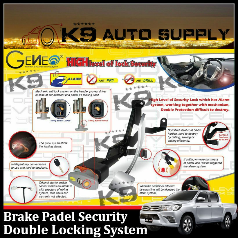 Toyota Hilux Revo 2016(Push Start) High Security Anti-Theft Brake ...