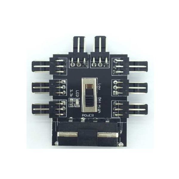 Aigo 3 Pin Fan Hub With Molex 4 Pin Power Connector (8 Ports) | Shopee ...