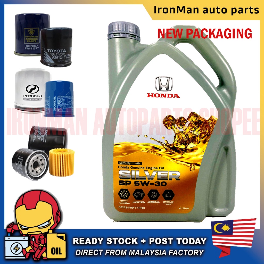 Original HONDA SEMI SYNTHETIC SN 5W30 ENGINE OIL (4L) 5W-30 Minyak ...