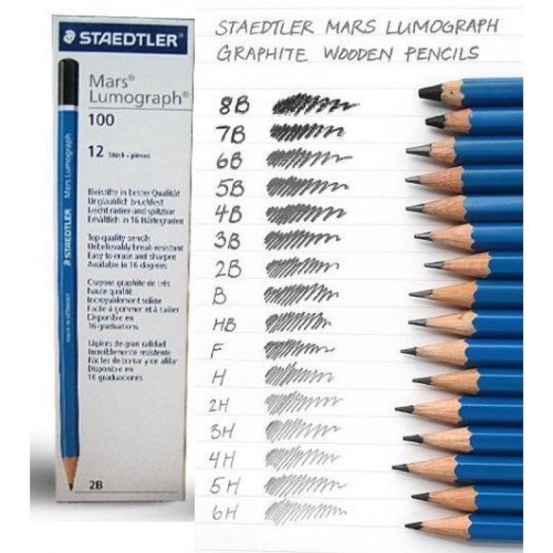 Staedtler Mars Lumograph Pencils | Shopee Malaysia
