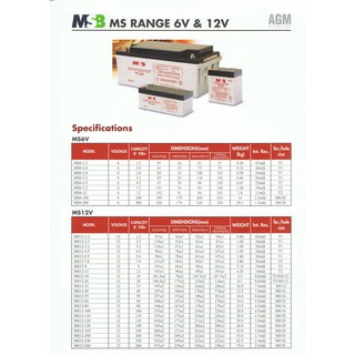 MSB 12V 18AH Rechargeable Sealed Lead Battery (MS12-18ULTRA) | Shopee Malaysia