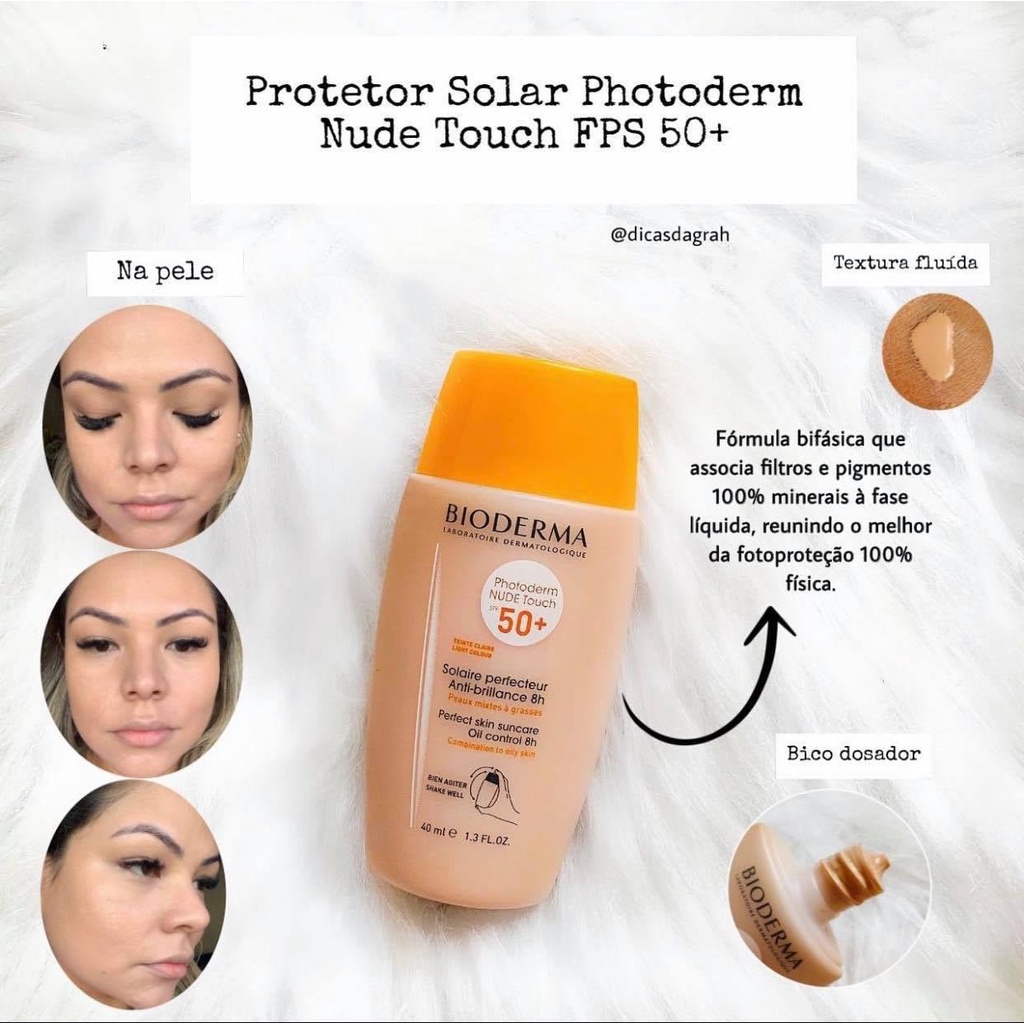 [GENUINE] Bioderma PHOTODERM NUDE TOUCH SPF50 physical sunscreen new ...