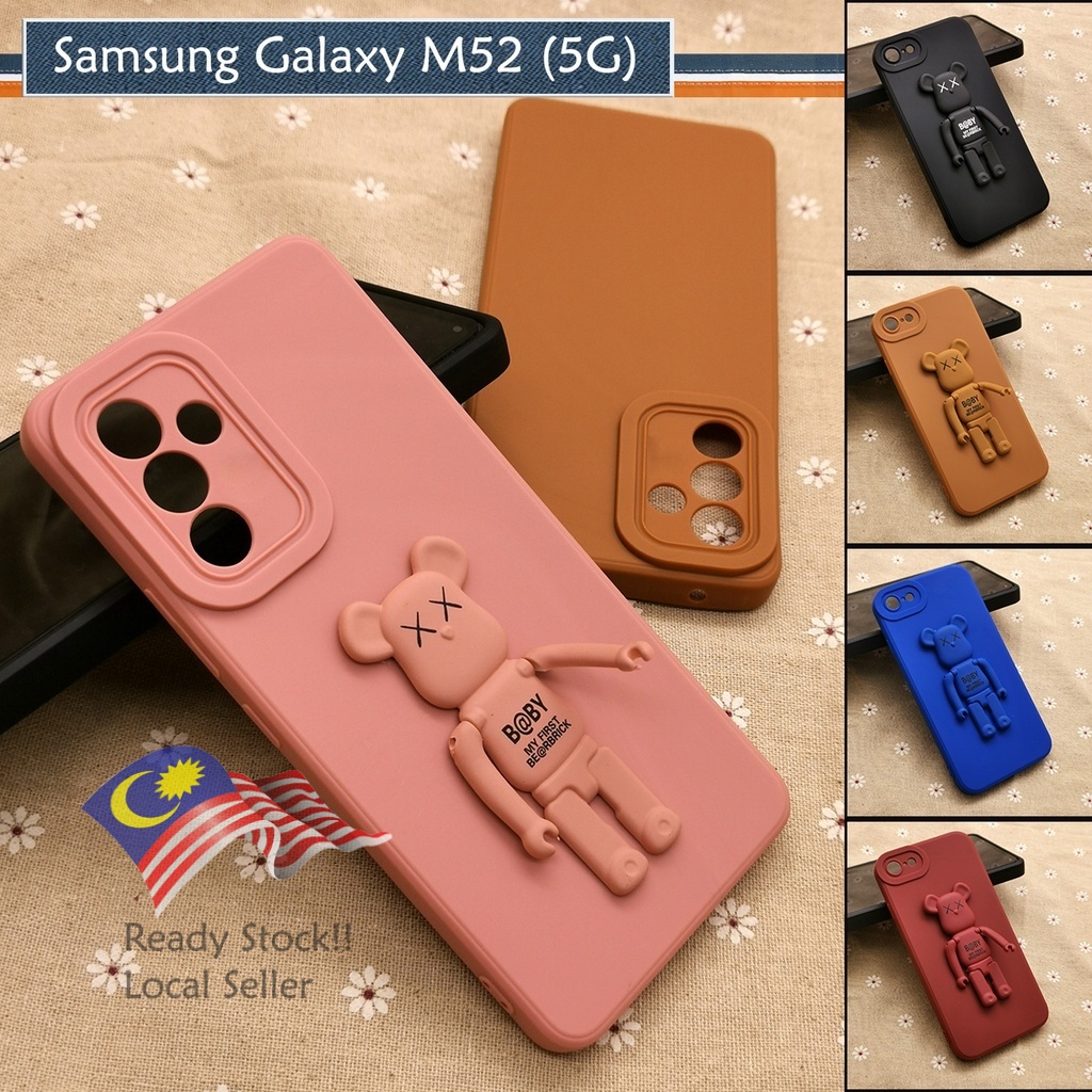 Samsung Galaxy M52 5G Plain Back Silicone Soft TPU Case Cover Casing ...