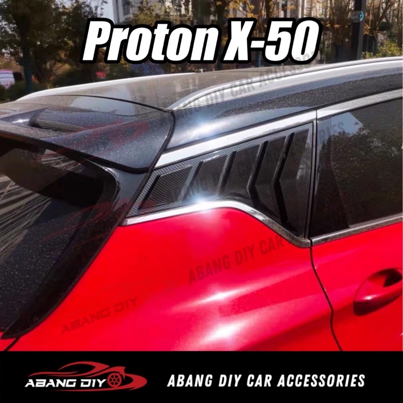 Proton X50 Rear Window Louvers Vent Cover Mustang Style Rear Triangle ...