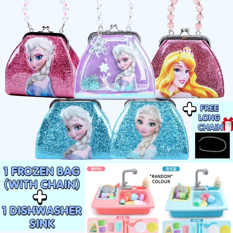 Elsa Frozen Handbag Kids Girls Frozen Shoulder Bag Princess Disney ...