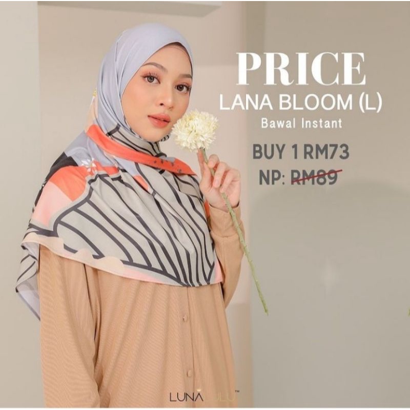 LUNALULU LANA BLOOM INSTANT SARONG COTTON (L) | Shopee Malaysia