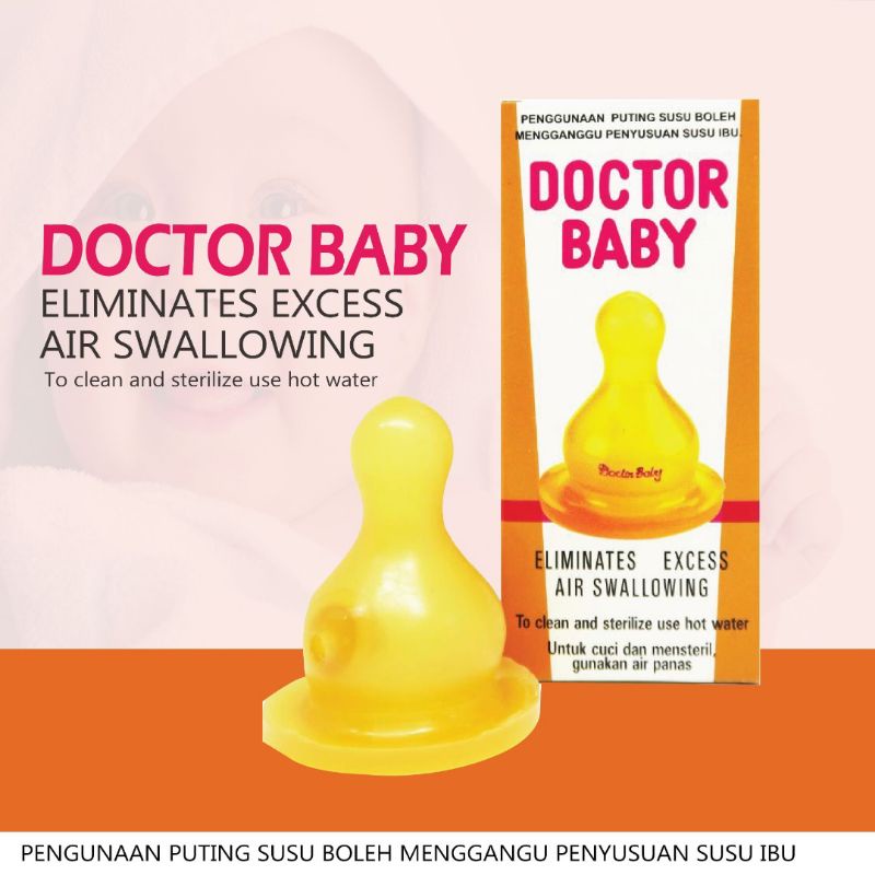 DOCTOR BABY/TRANSPATENT TEATS 1 box 3 pieces /PUTING BABY/PUTING KUNING ...