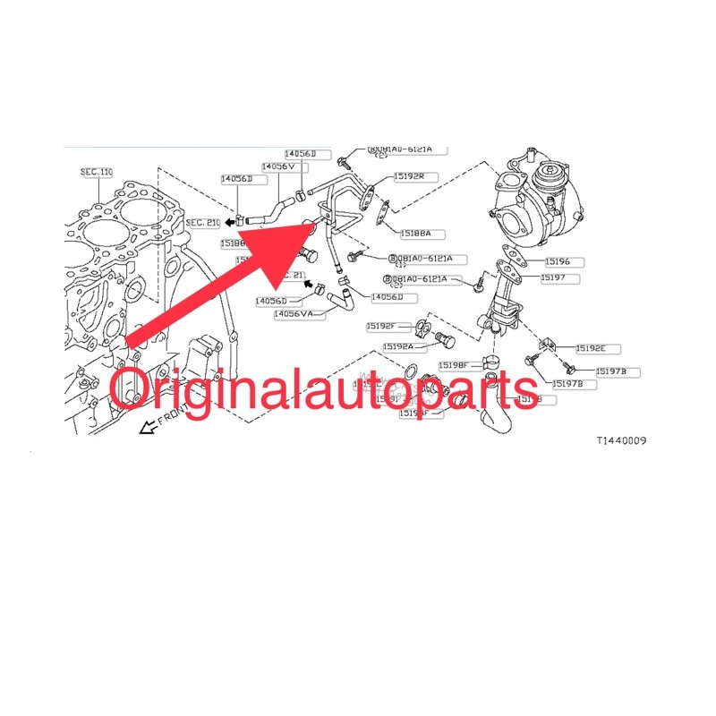 Nissan Navara D40 Tube Water pipe Assy.(Ori) | Shopee Malaysia