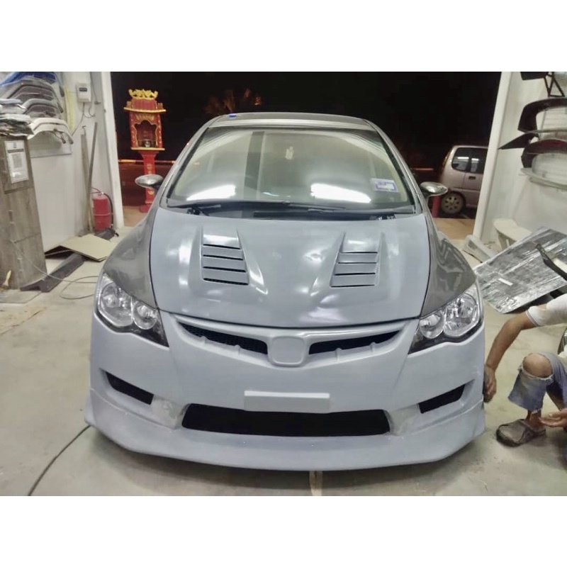 Honda civic fd Type R + JS Racing + MUGEN bodykit body kit front side ...