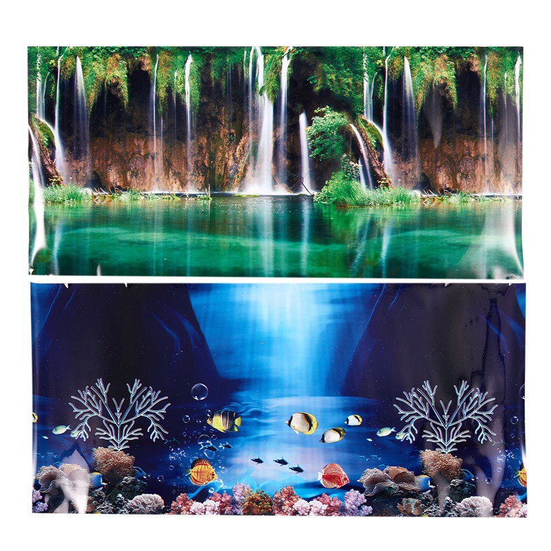 Blue Fresh Sea Background Aquarium Poster Fish Tank Background | Shopee ...