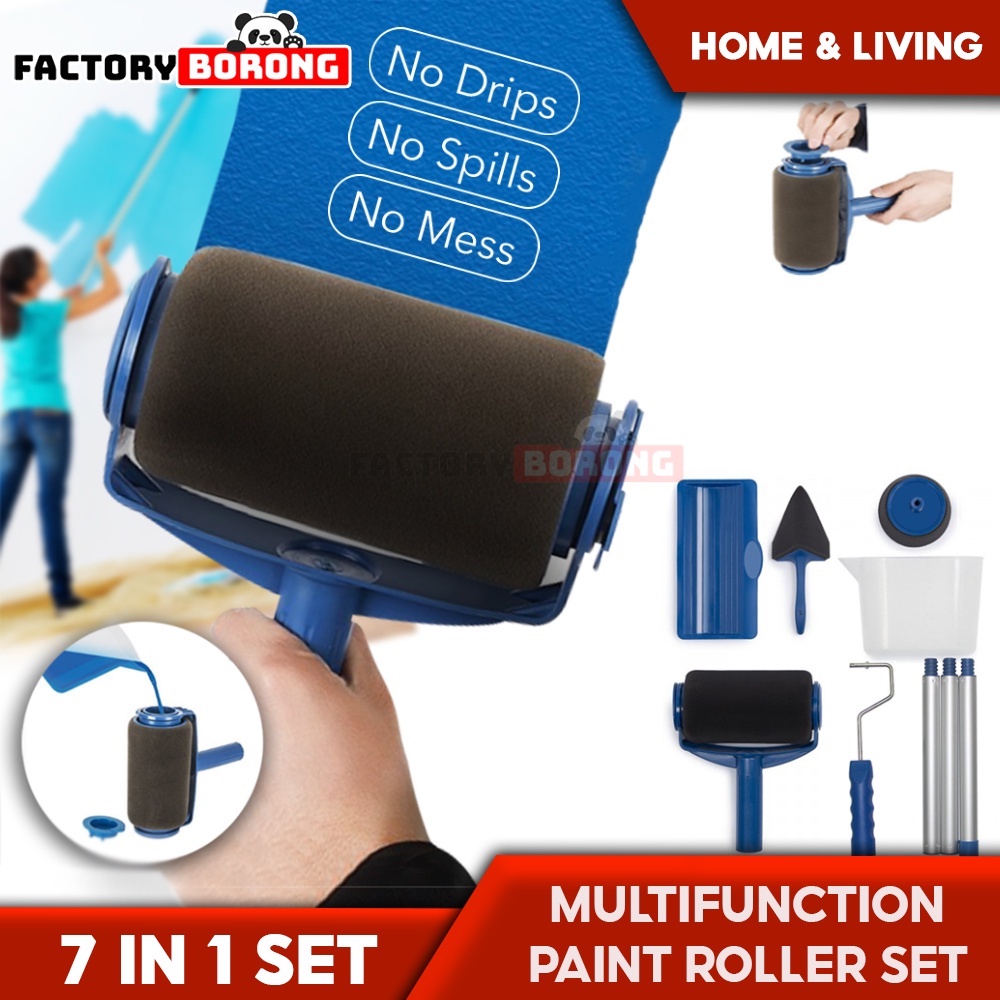 FB 7 in 1 Paint Roller DIY Painting Brush Tool Painting Accessories ...