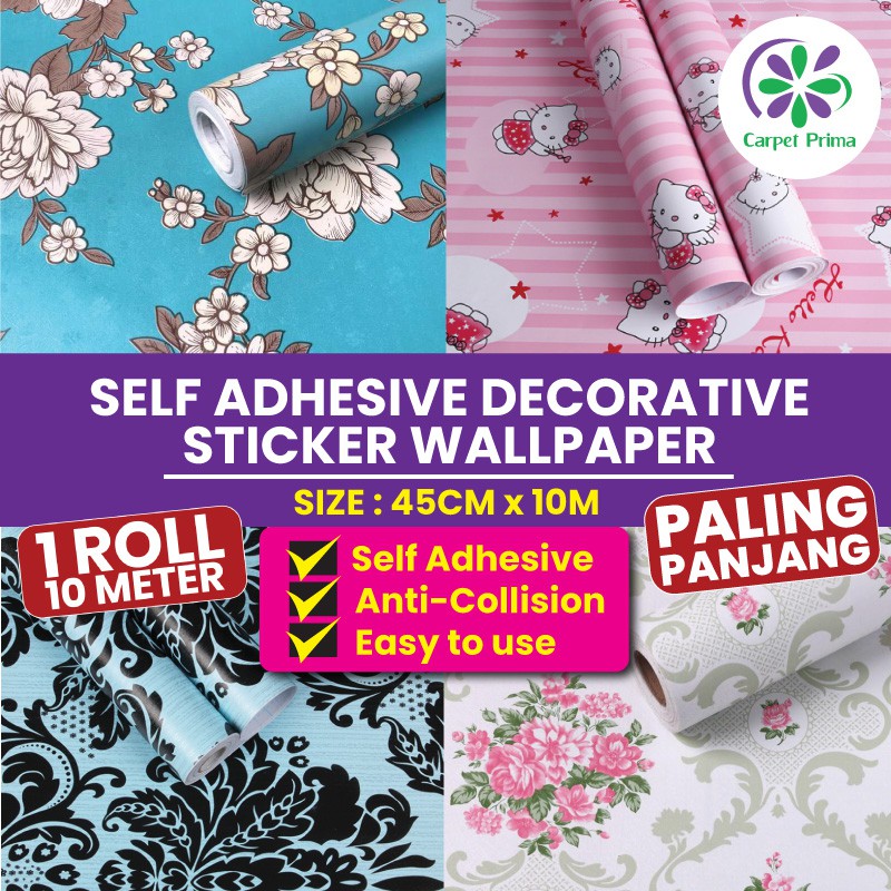 Self Adhesive Decorative Wood Grain 2D PVC Wallpaper / 45cmx10m / Corak ...