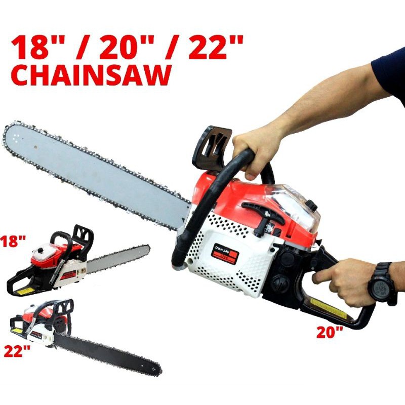 Chain Saw Heavy Duty 16" / 18" / 20" / 22" Chainsaw High Performance ...