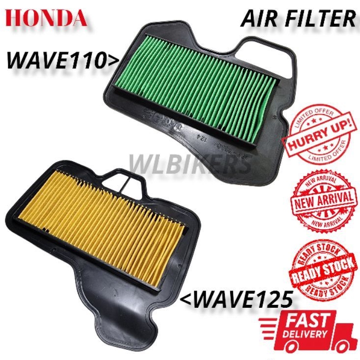 HONDA WAVE125 WAVE110 W110 CX MR2 AIR FILTER AIR CLEANER UDARA ANGIN ...